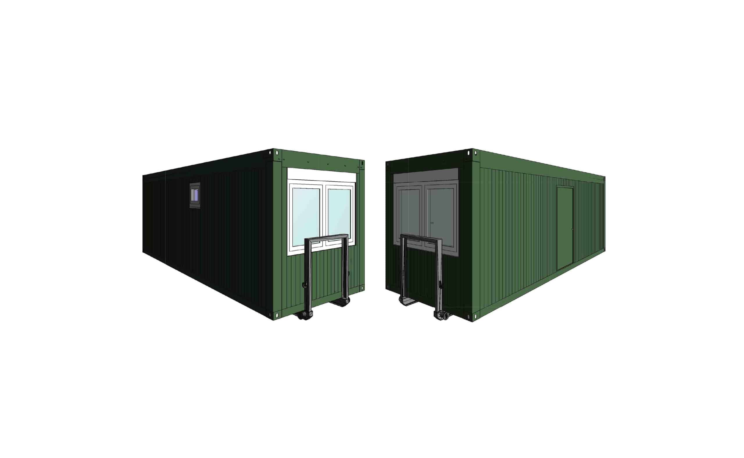 Kontormodul med 1 rum, 4 vinduer, lys og varme - Godik.dk